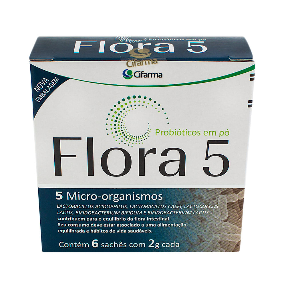 Flora 5 Sachês - Drogaria Araujo