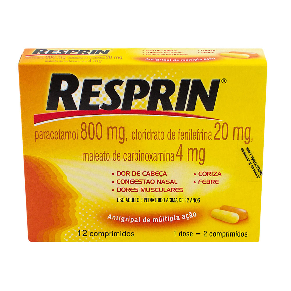 Resprin 4 e 12 Comprimidos - Antigripal - Drogaria Araujo
