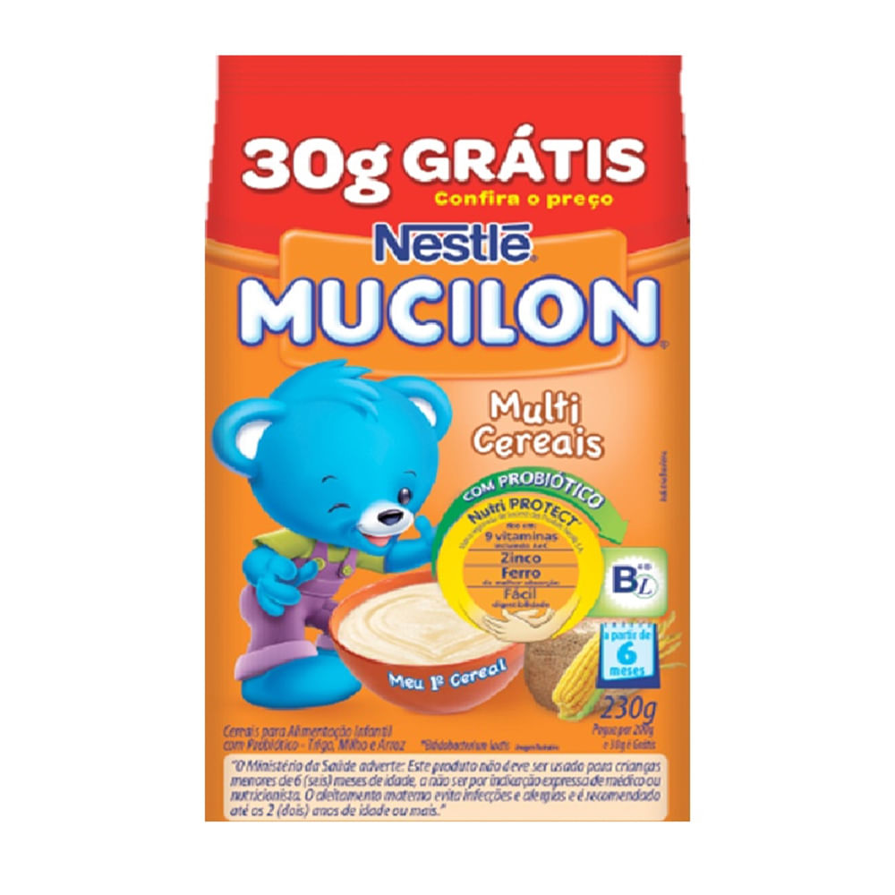 Mucilon Multicereais Cereal Infantil Sachê 230g Nestlé - Suplementos ...