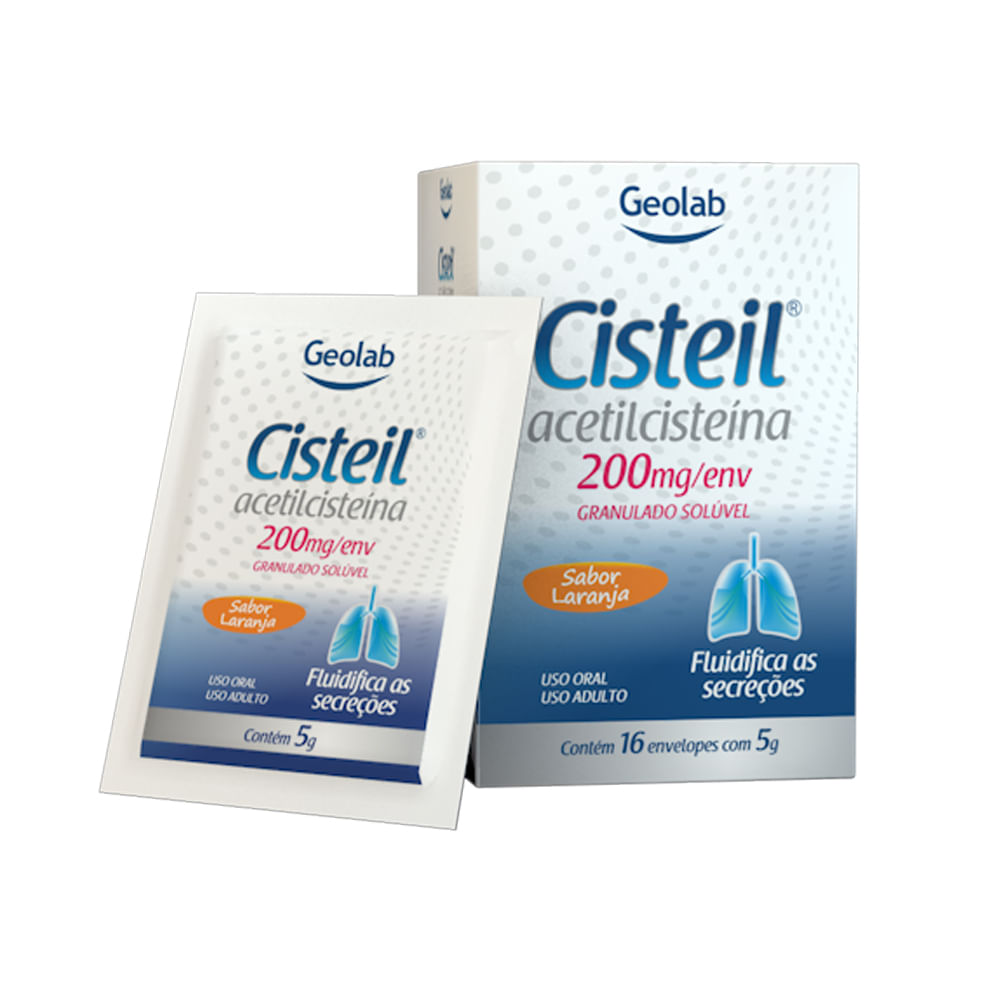 Cisteil 200mg Granulado Envelopes com 16 Unidades de 5g cada - Drogaria ...