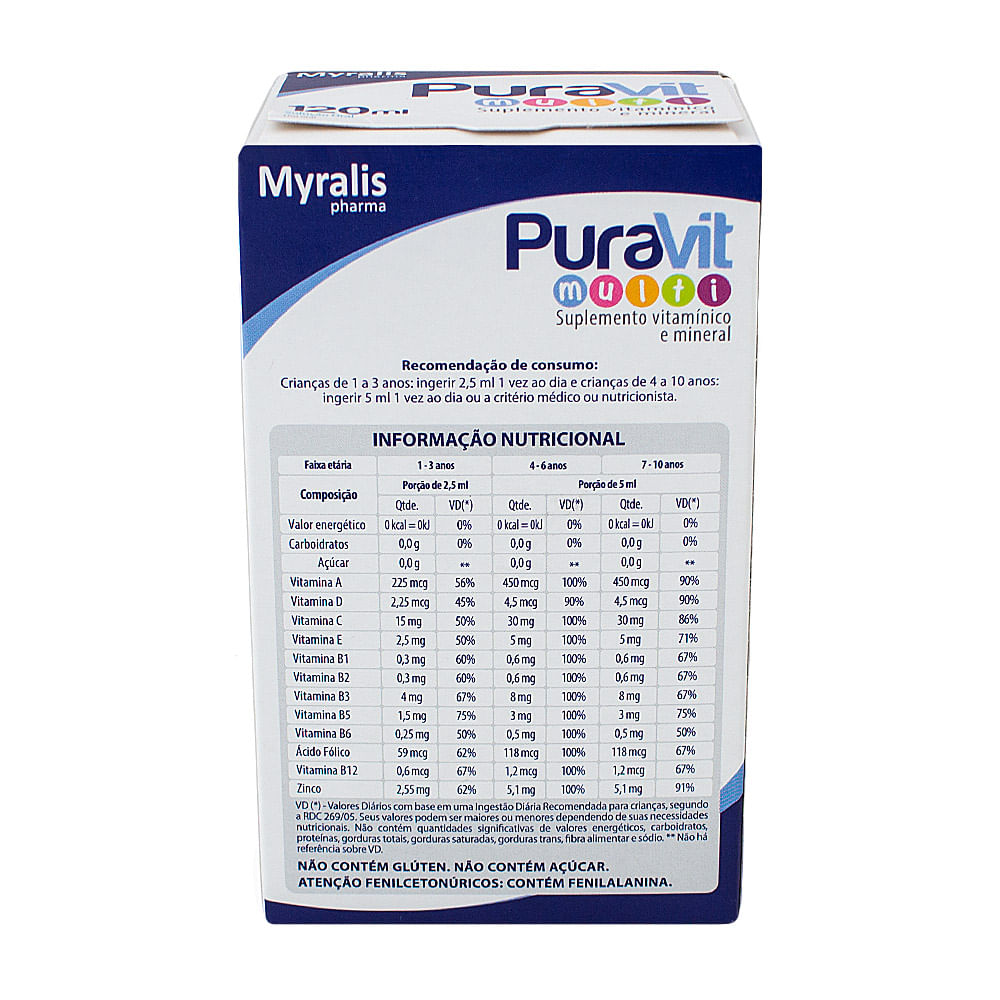 Puravit Multi Solução com 120ml - Drogaria Araujo