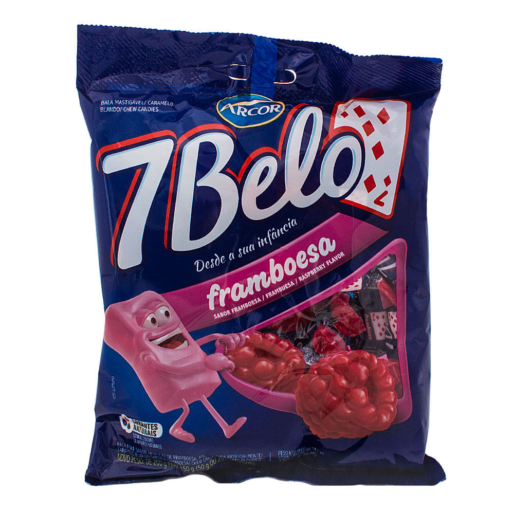Bala Arcor 7 Belo Framboesa 150g - Araujo Manipulacao
