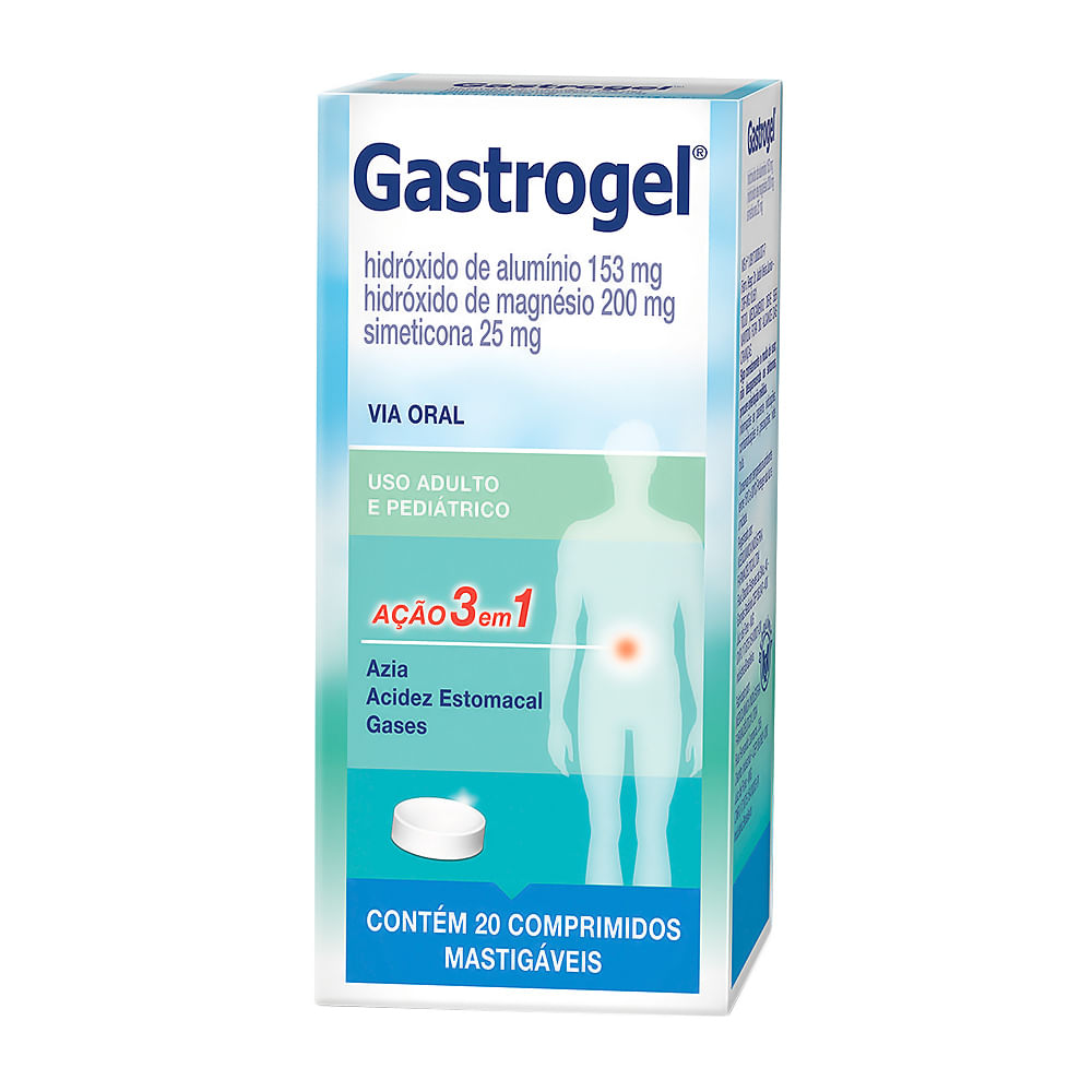 Gastrogel Comprimidos Mastigáveis - Antiácido - Drogaria Araujo
