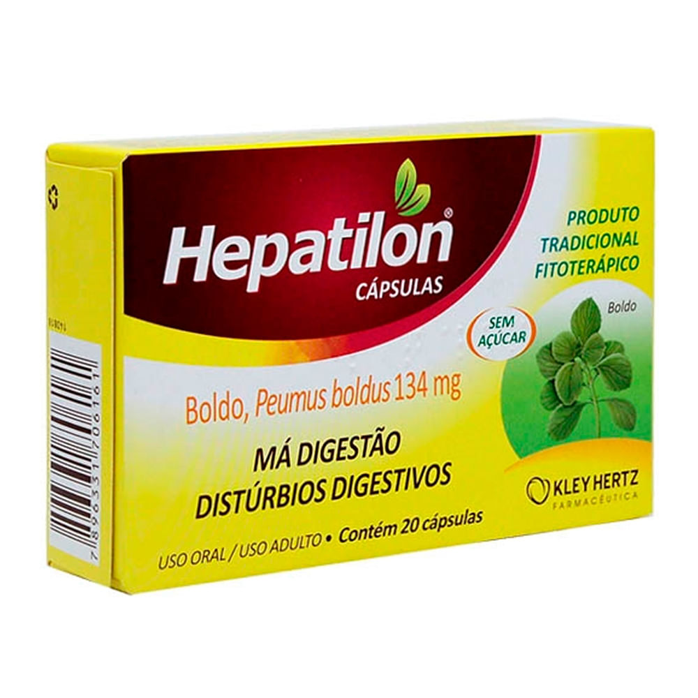 Hepatilon 20 Cápsulas - Drogaria Araujo