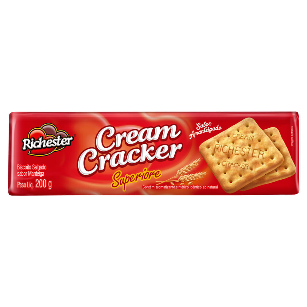 Biscoito Richester Cream Cracker Superiore - Alimento - Drogaria Araujo