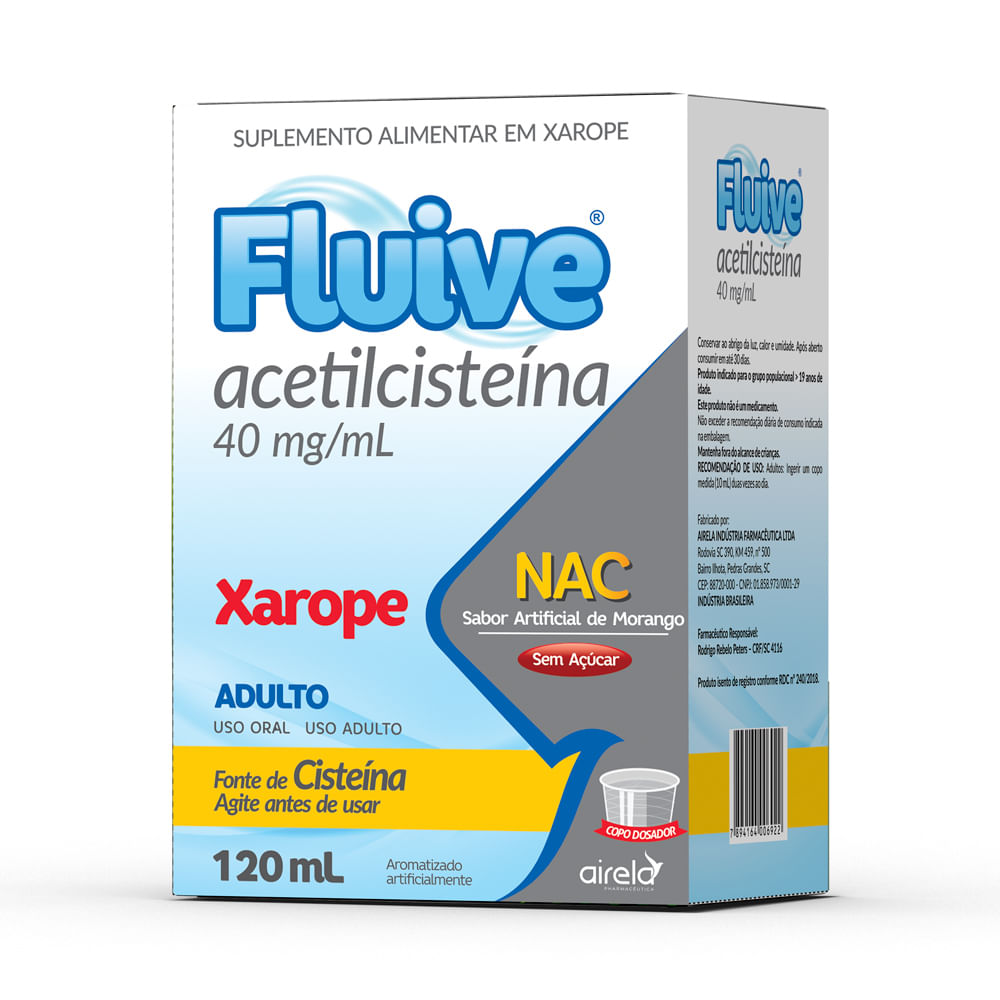 Fluive 40mg/ml Xarope com 120ml | Drogaria Araujo - Drogaria Araujo