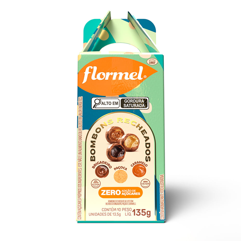 Bombons de Chocolate Flormel Zero Açúcar 135g em Oferta | Araujo ...