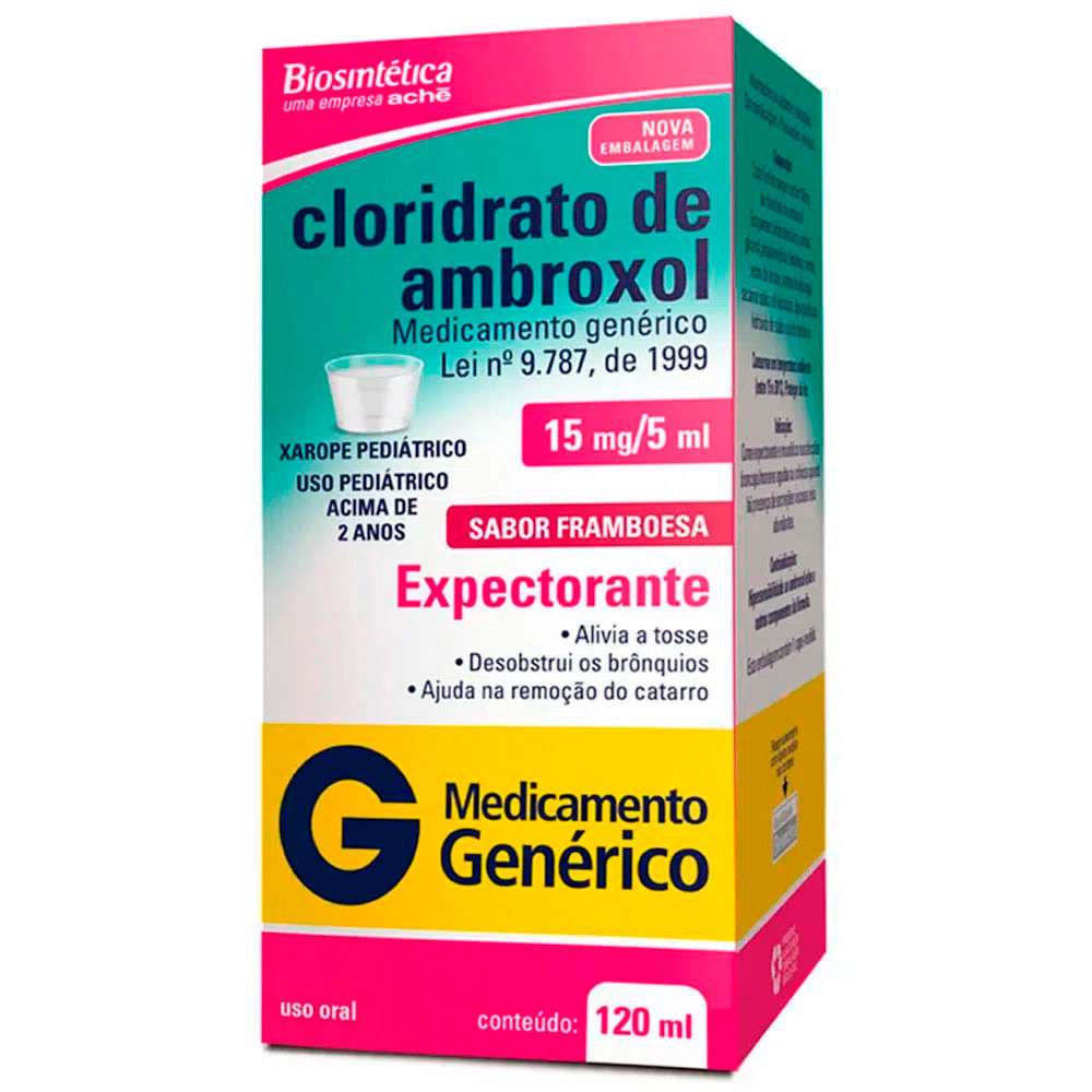 Ambroxol Biosintética Genérico Xarope 120ml | Drogaria Araujo ...