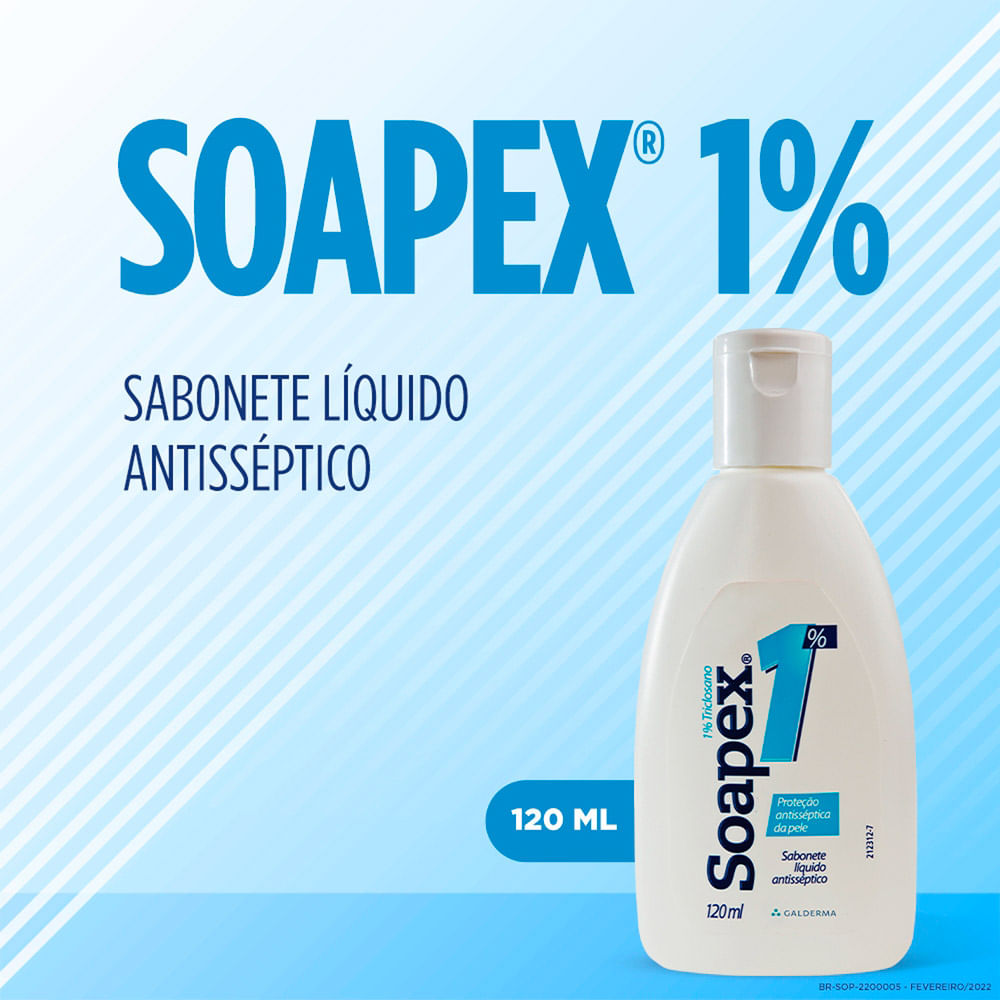 Soapex 1% Sabonete Líquido com 120ml em Oferta | Araujo - Drogaria Araujo