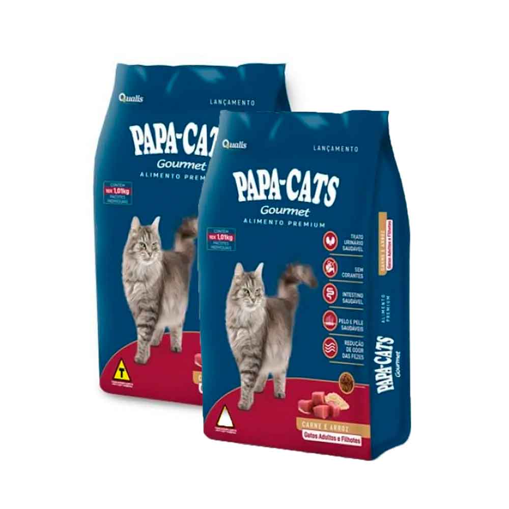 Ração para Gatos Papa-Cats Gourmet Adultos e Filhotes | Araujo ...