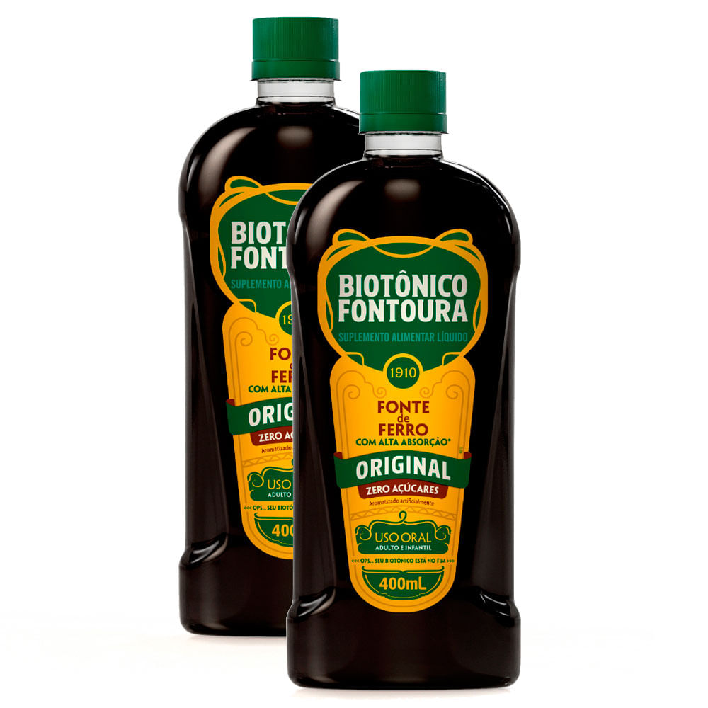 Biotônico Fontoura Sabor Original 400ml l Drogaria Araujo - Drogaria Araujo