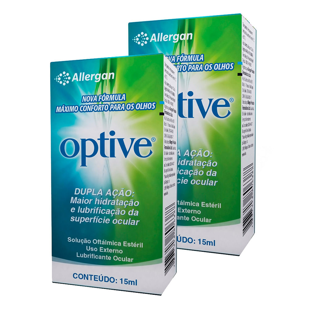 Kit 2 Optive Colírio com 15ml - Drogaria Araujo