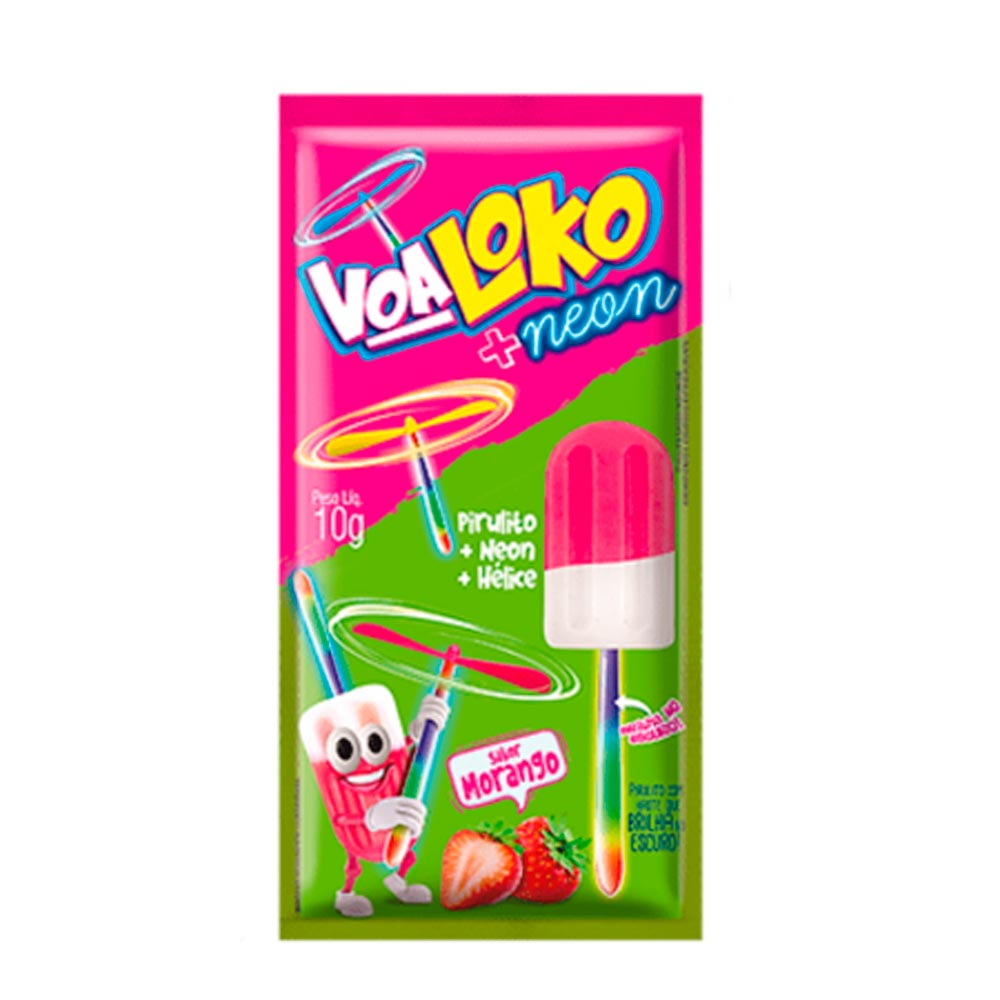 Pirulito Neon Voaloko Hélice Sabores Sortidos 10g - Drogaria Araujo
