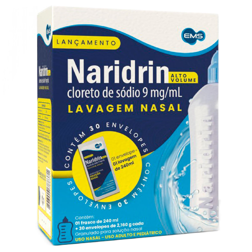 Naridrin Alto Volume 9mg/ml Granulado para Solução Nasal com 30 ...